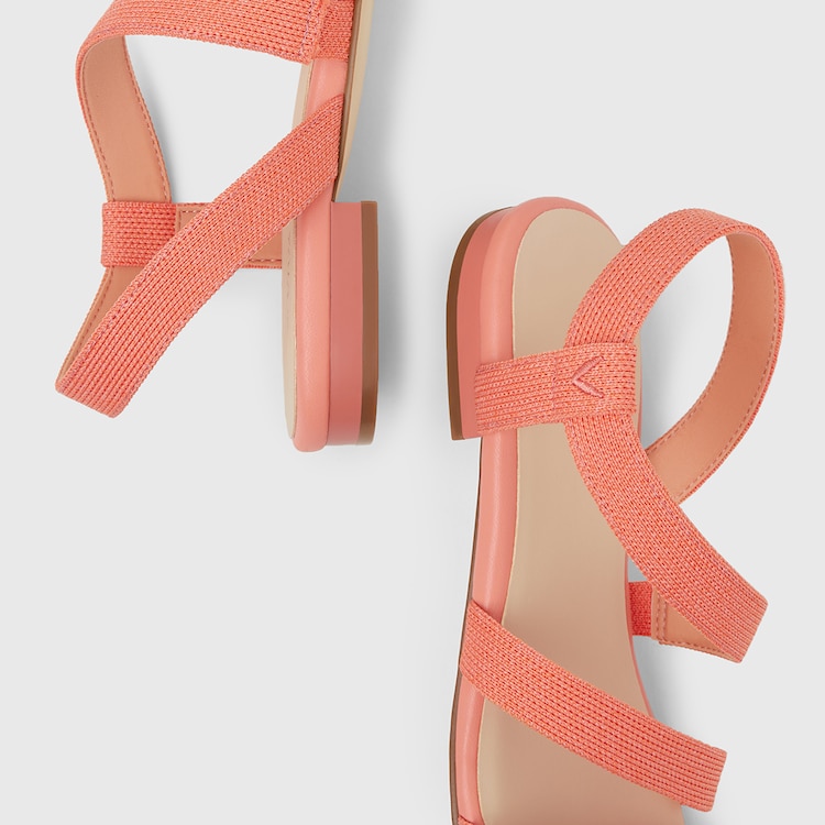 Summer Round-toe Sandals in Tomato Red | Women's Sustainable and ...