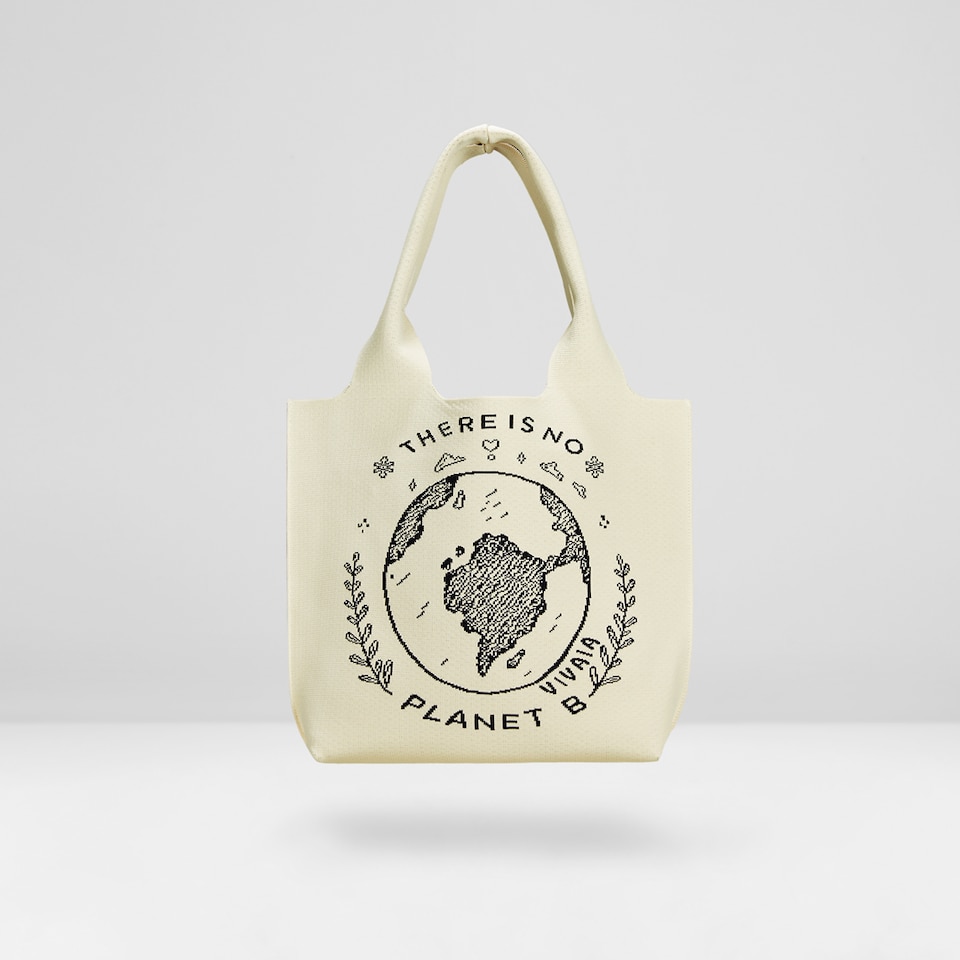 Yoki Tote Bag in Planet Earth-Sustainable & Washable Knitbags | VIVAIA