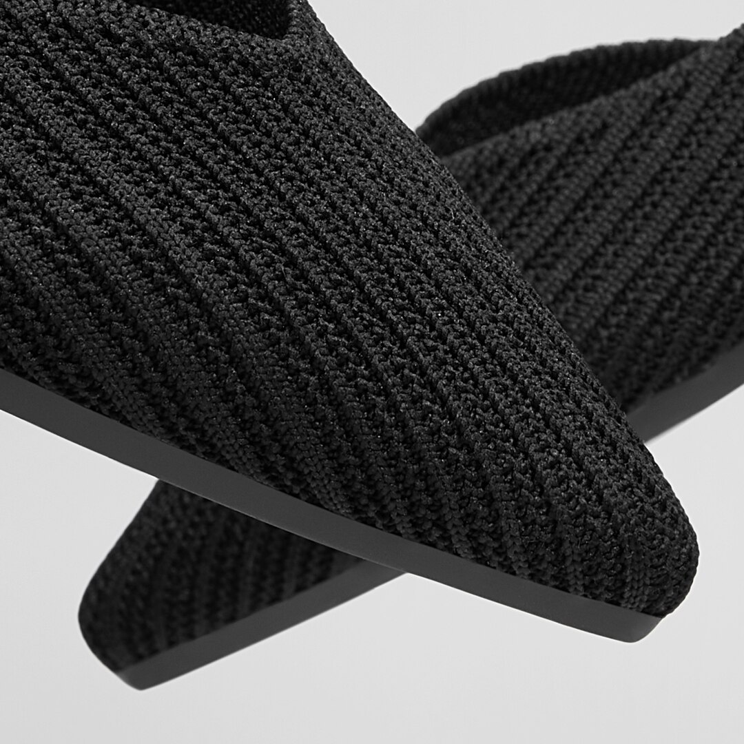 Melia Pointed Toe Striped Flats For Wide Feet In Black VIVAIA Melia Pointed Toe Striped Flats For Wide Feet In Black VIVAIA