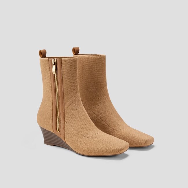 Micaela Water Repellent Zipper Wedge Boots - Sustainable & Comfortable ...