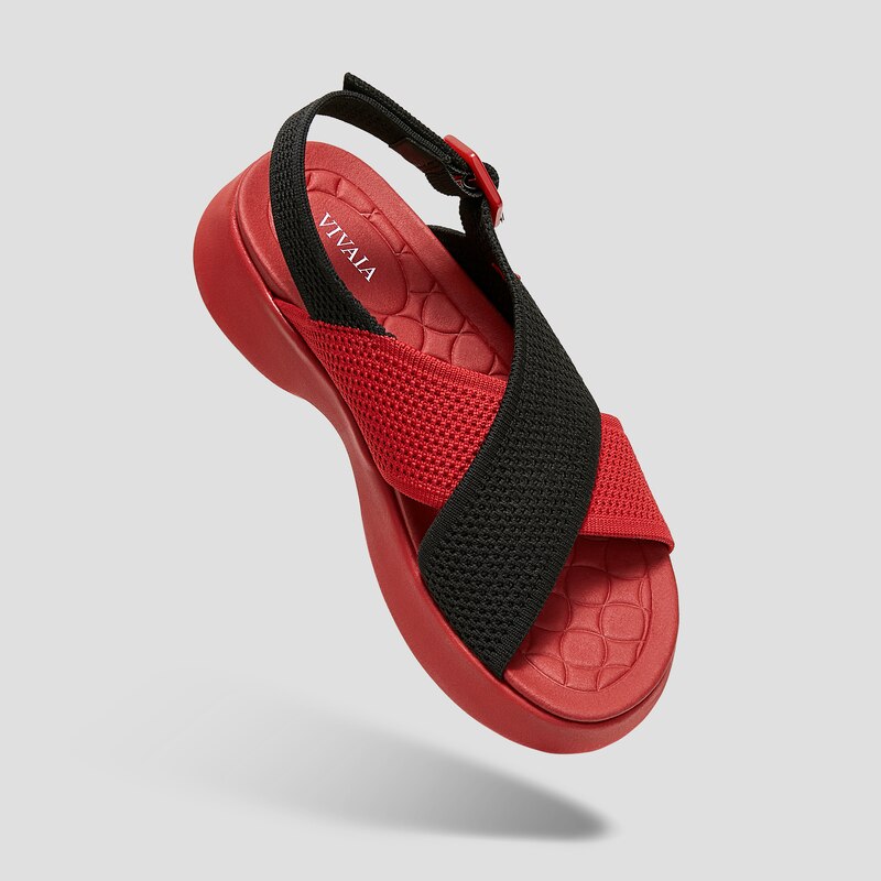 AdaptAll™ Sport Sandals（Kara）, RUBY RED BLACK, EU35 | VIVAIA