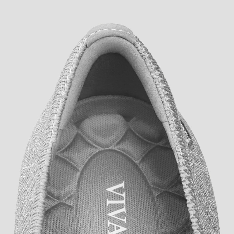 Pointed Toe Kitten Heels Vivaia Running Heels Scarlett Silvery Grey