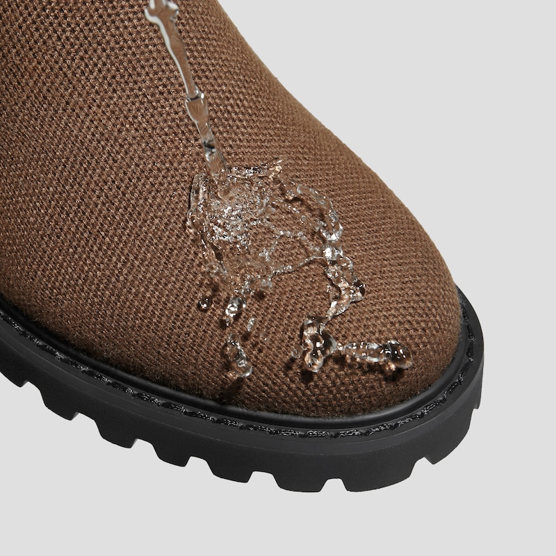 Round Toe Lug Sole Ankle Boots Flora Brown Eu375 Vivaia